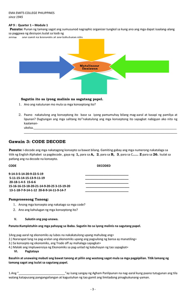 Ap 9 module 1 q1 | PDF