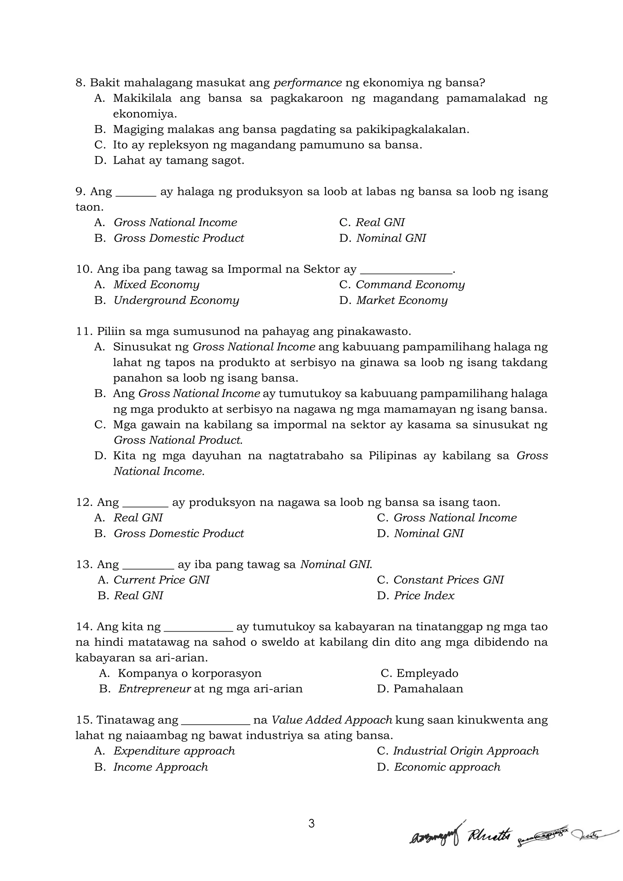 Ap9 q3 mod2_pamamaraanatkahaghanngpagsukatngpambansangkita | PDF