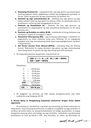 Ap9 q3 mod2_pamamaraanatkahaghanngpagsukatngpambansangkita | PDF