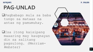 EKONOMIKS 9 QUARTER 4 WEEK 1: PALATANDAAN NG PAMBANSANG KAUNLARAN | PPTX