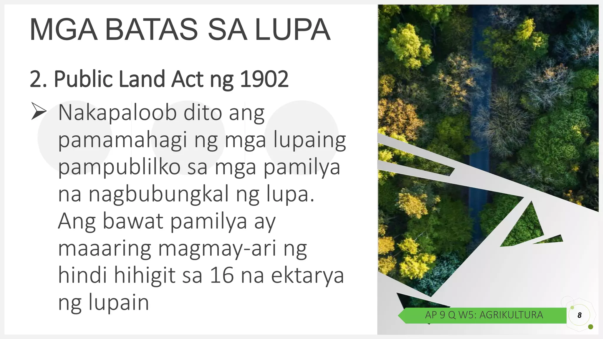 EKONOMIKS 9 QUARTER 4 WEEK 5: BATAS SA AGRIKULTURA | PPTX