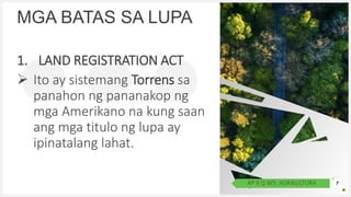 EKONOMIKS 9 QUARTER 4 WEEK 5: BATAS SA AGRIKULTURA | PPTX