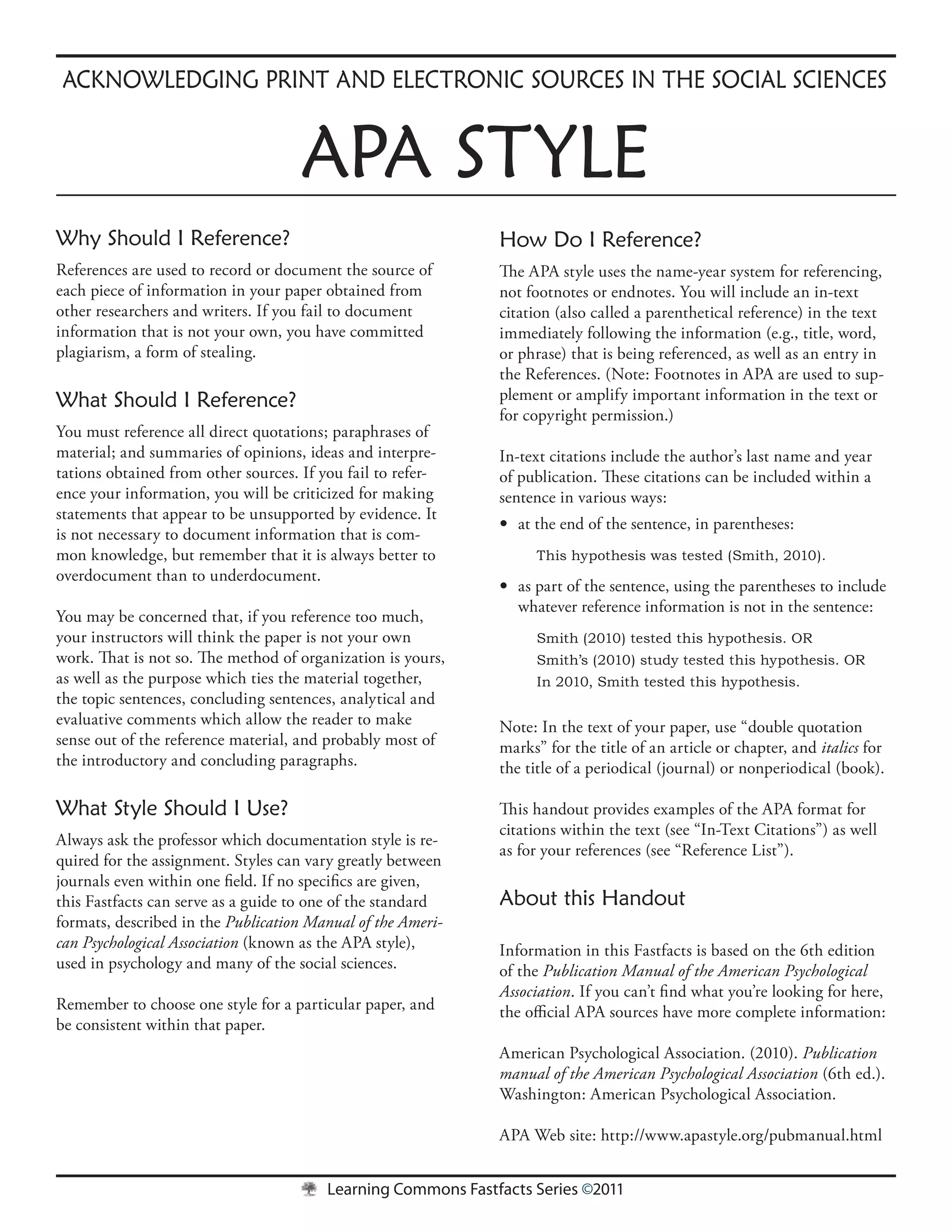 APA STYLE | PDF