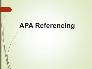APA referencing | PPT