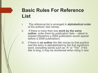 APA referencing | PPT