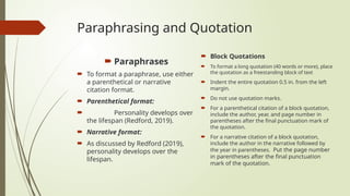 APA 7th edition, Formatting and Citation | PPTX | Homework and Study ...