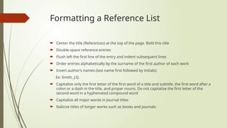APA 7th edition, Formatting and Citation | PPTX | Homework and Study ...