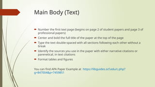 APA 7th edition, Formatting and Citation | PPTX