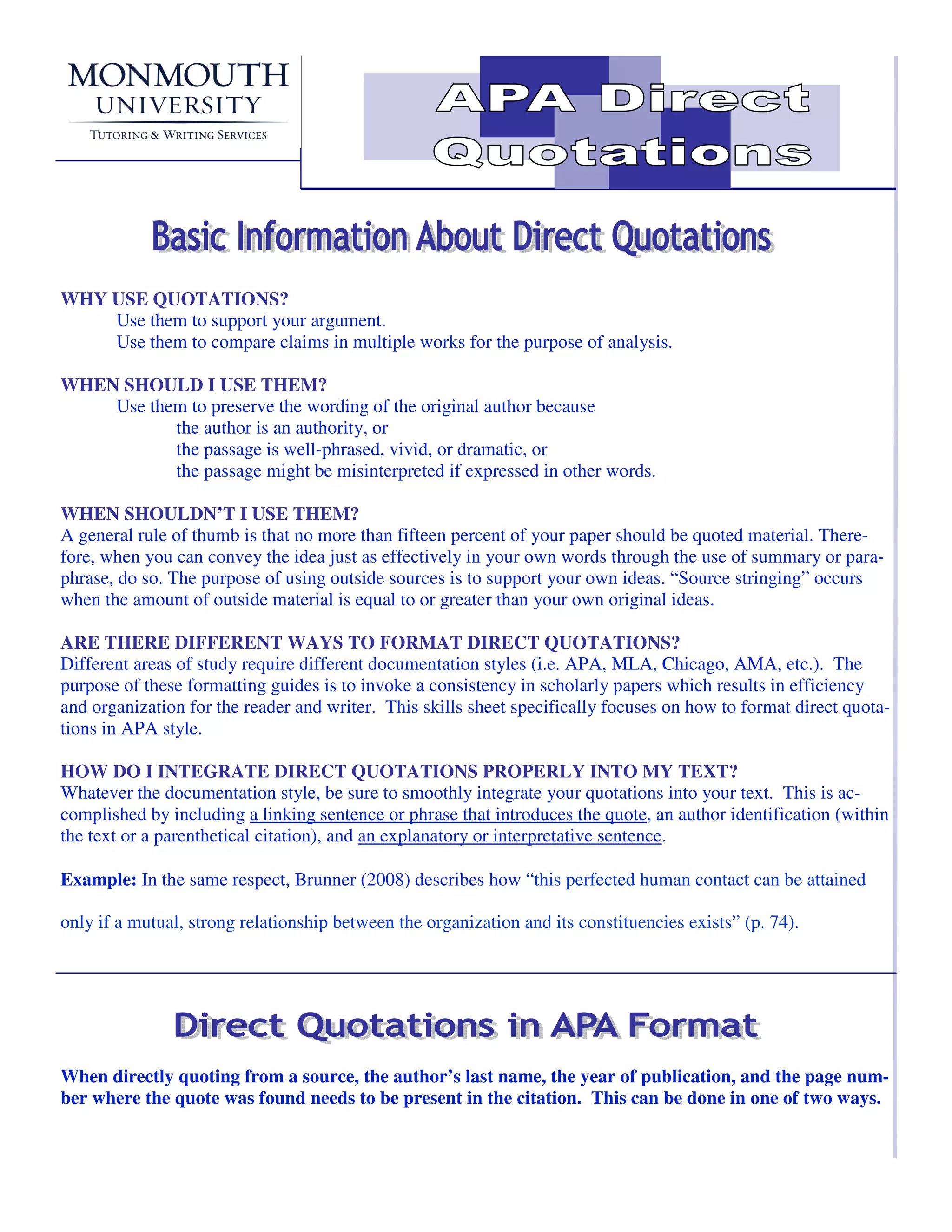 Apa direct-quotations | PDF
