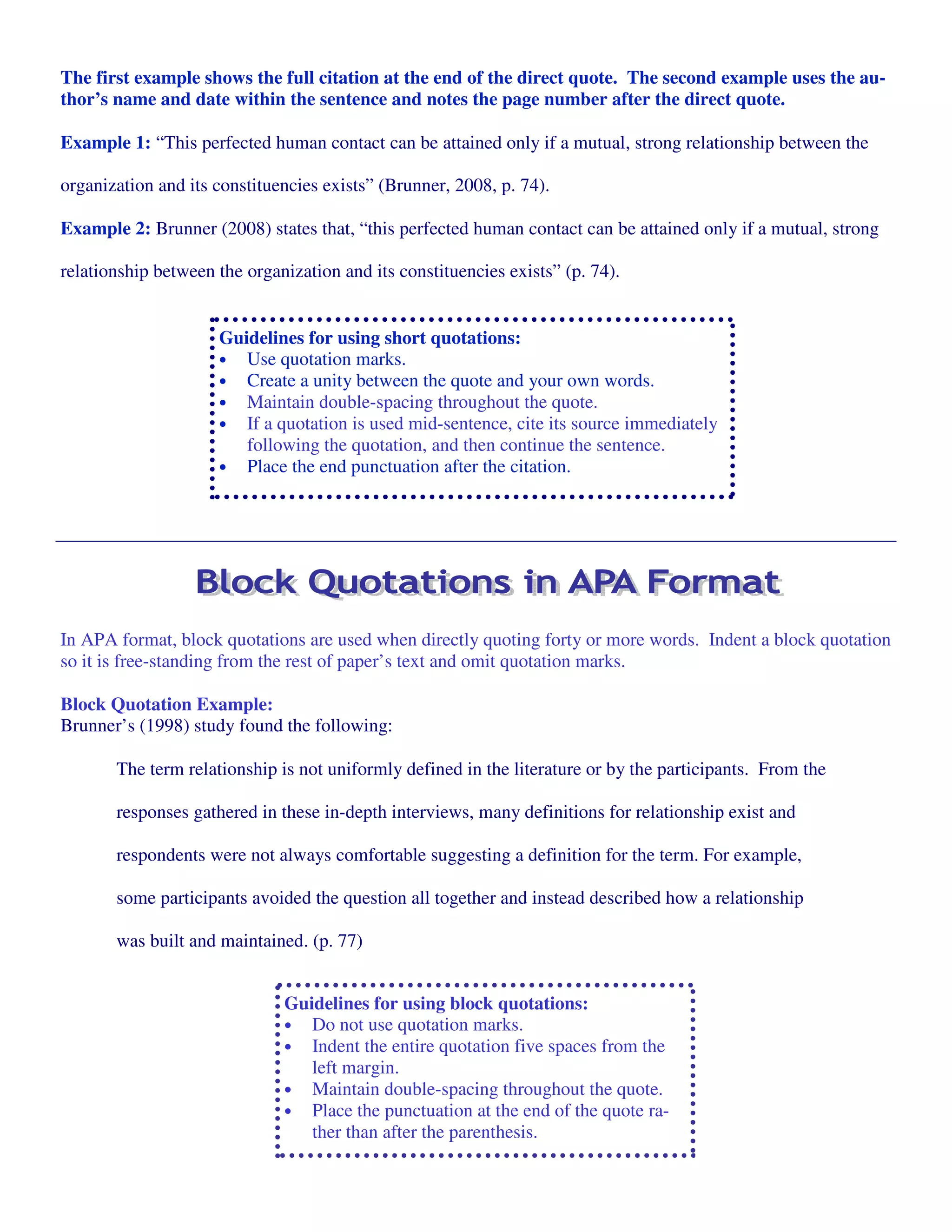 Apa direct-quotations | PDF