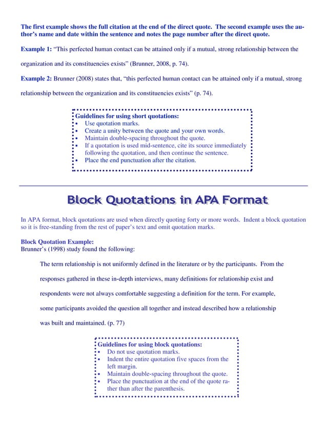 Apa direct-quotations | PDF