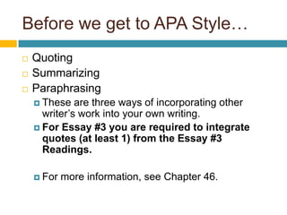 APA - Essay #3 | PPTX