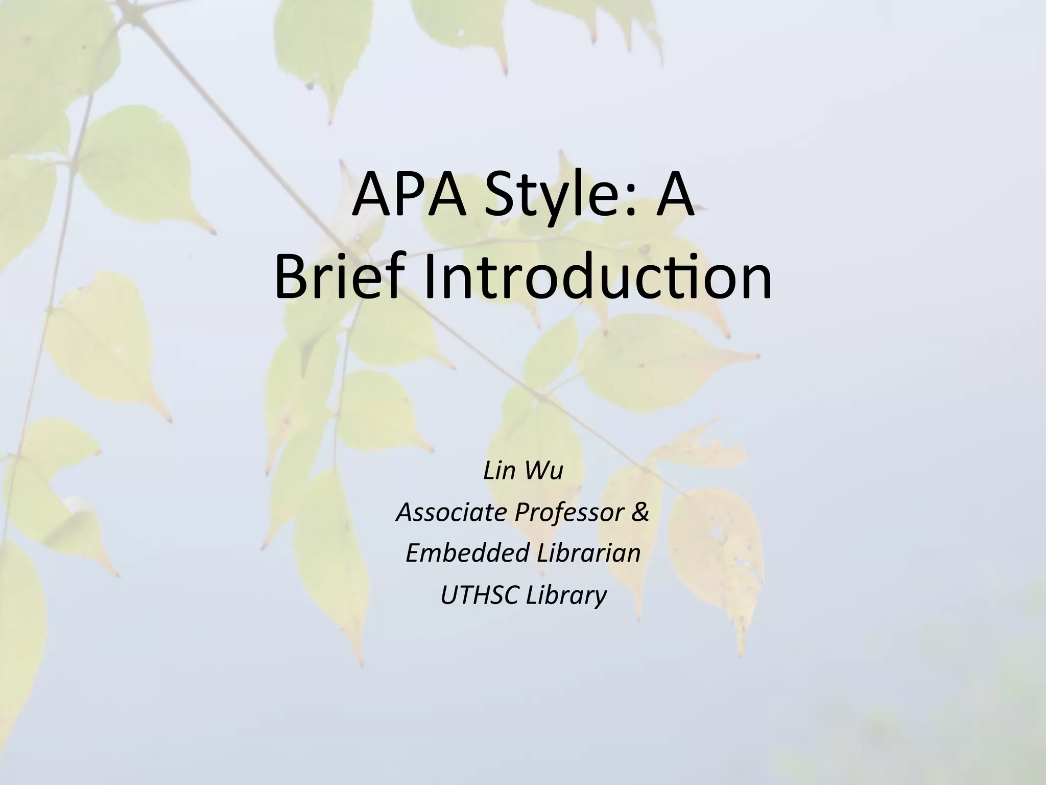 Apa introduction | PDF
