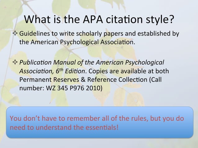 Apa introduction | PPT