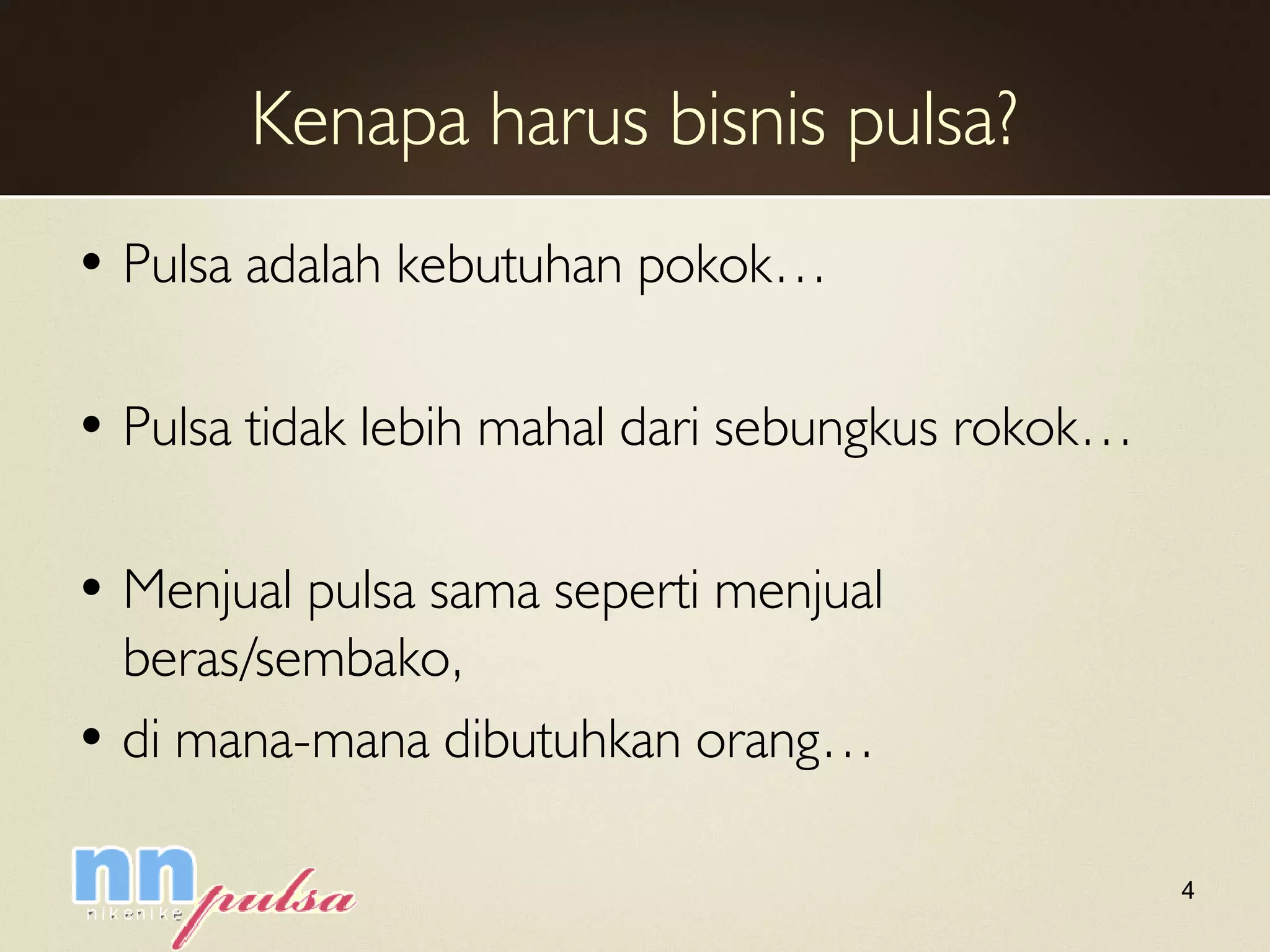 Apa itu bisnis pulsa? | PDF