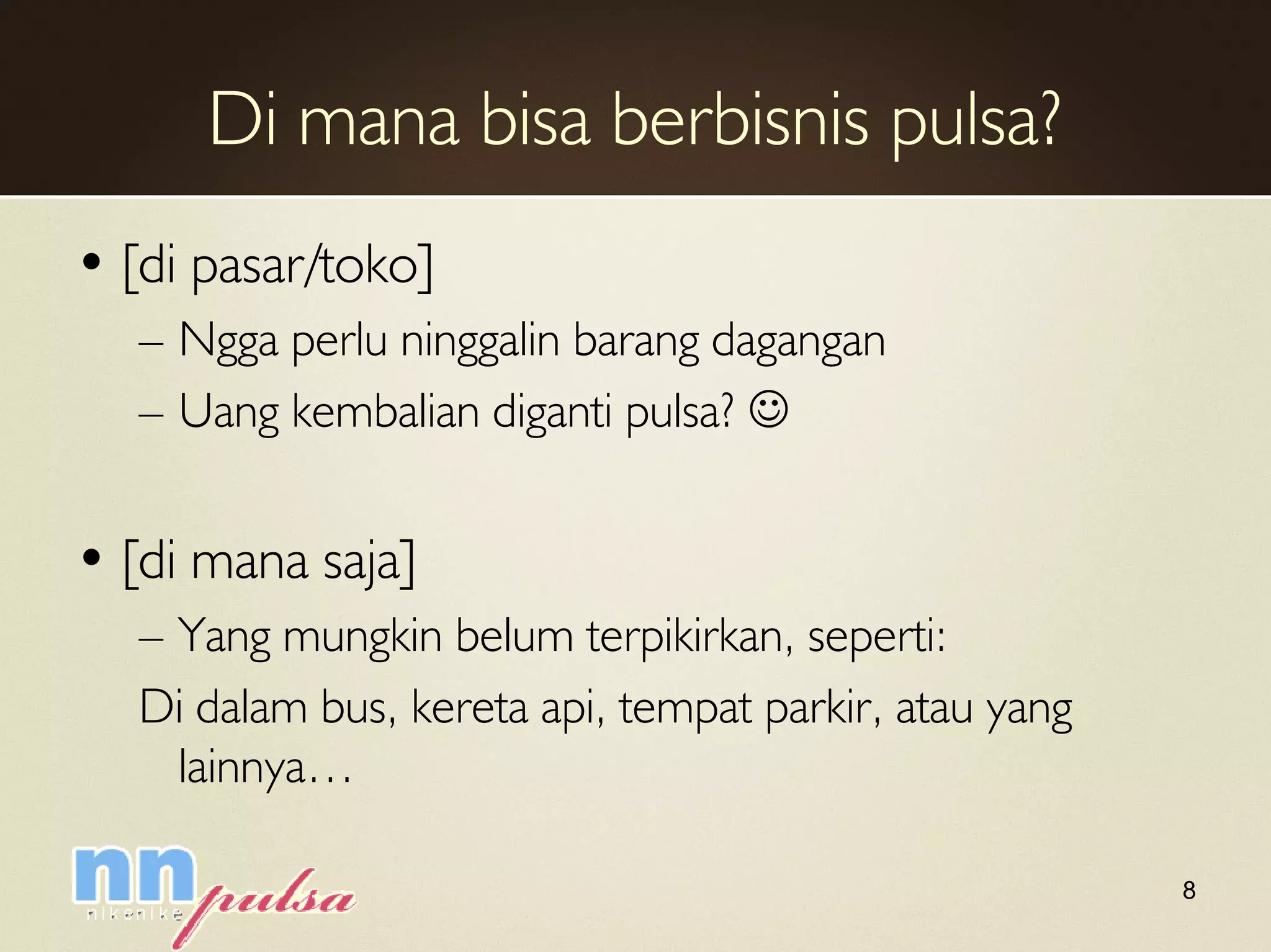 Apa itu bisnis pulsa? | PDF