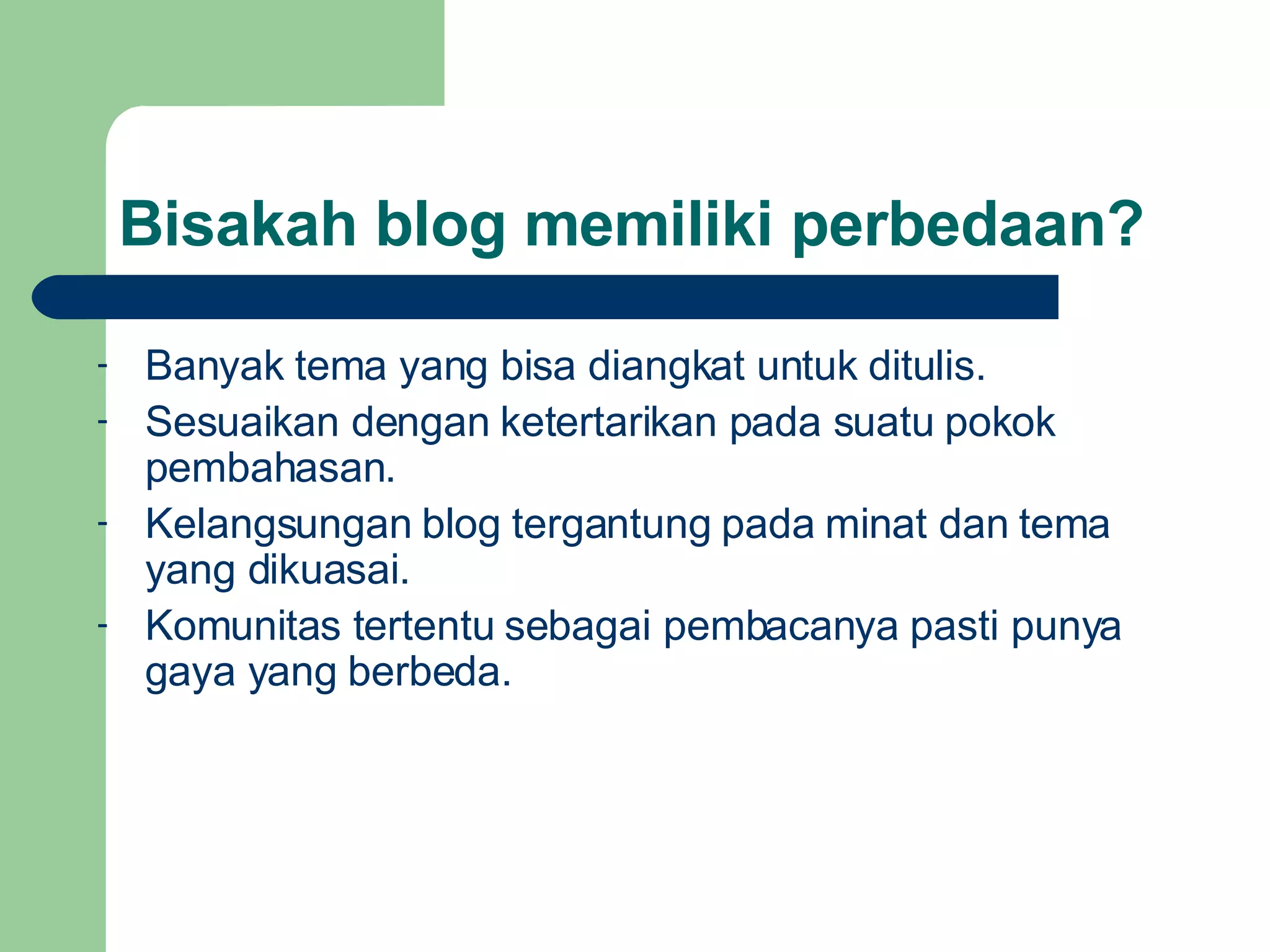 Apa Itu Blog | PPT
