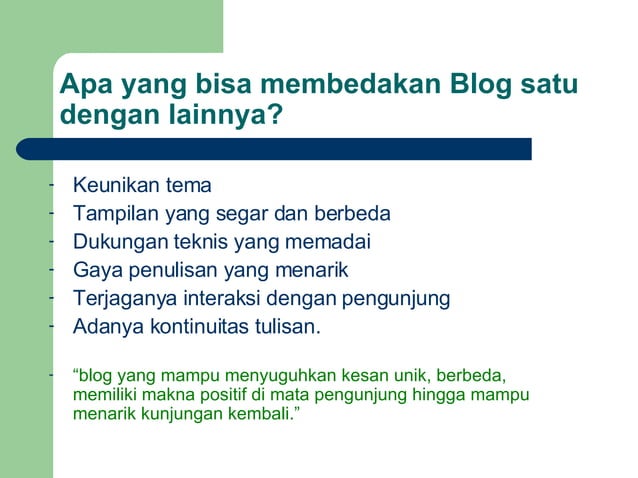 Apa Itu Blog | PPT