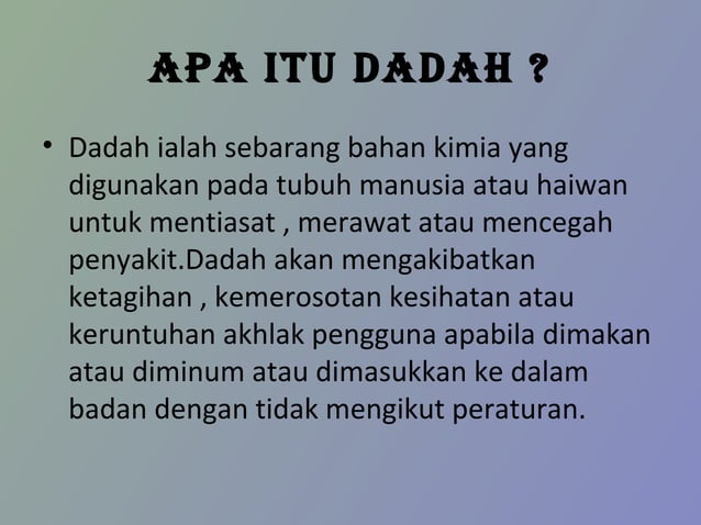Apa itu-dadah | PPT