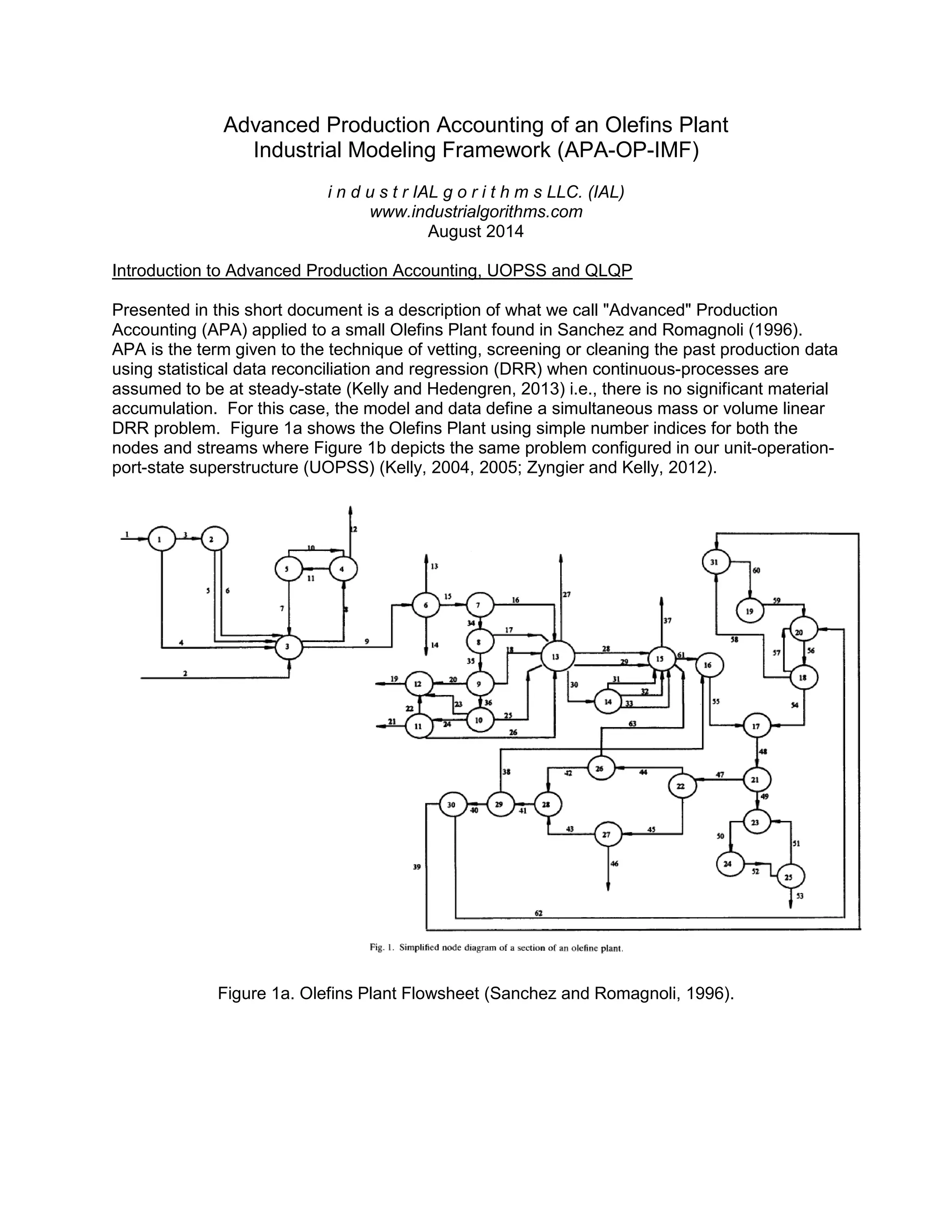 Advanced Production Accounting of an Olefins Plant Industrial Modeling Framework (APA-OP-IMF) | PDF