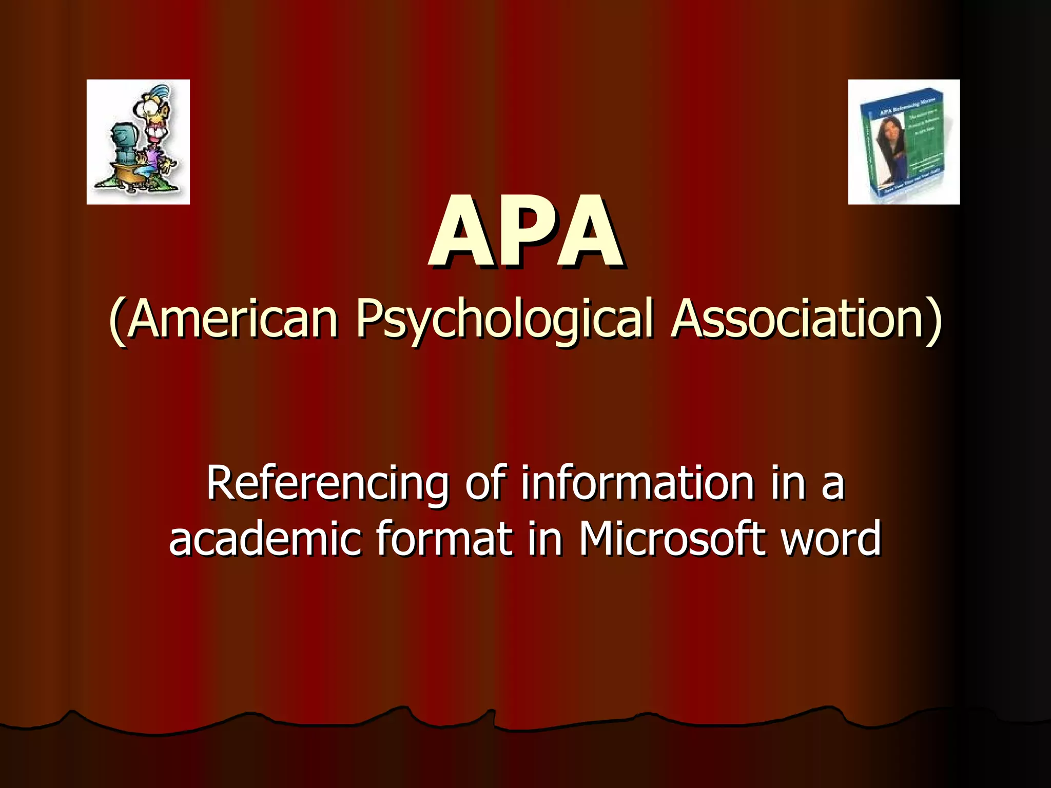 Apa Power Point By Sharierfa Notes | PPT