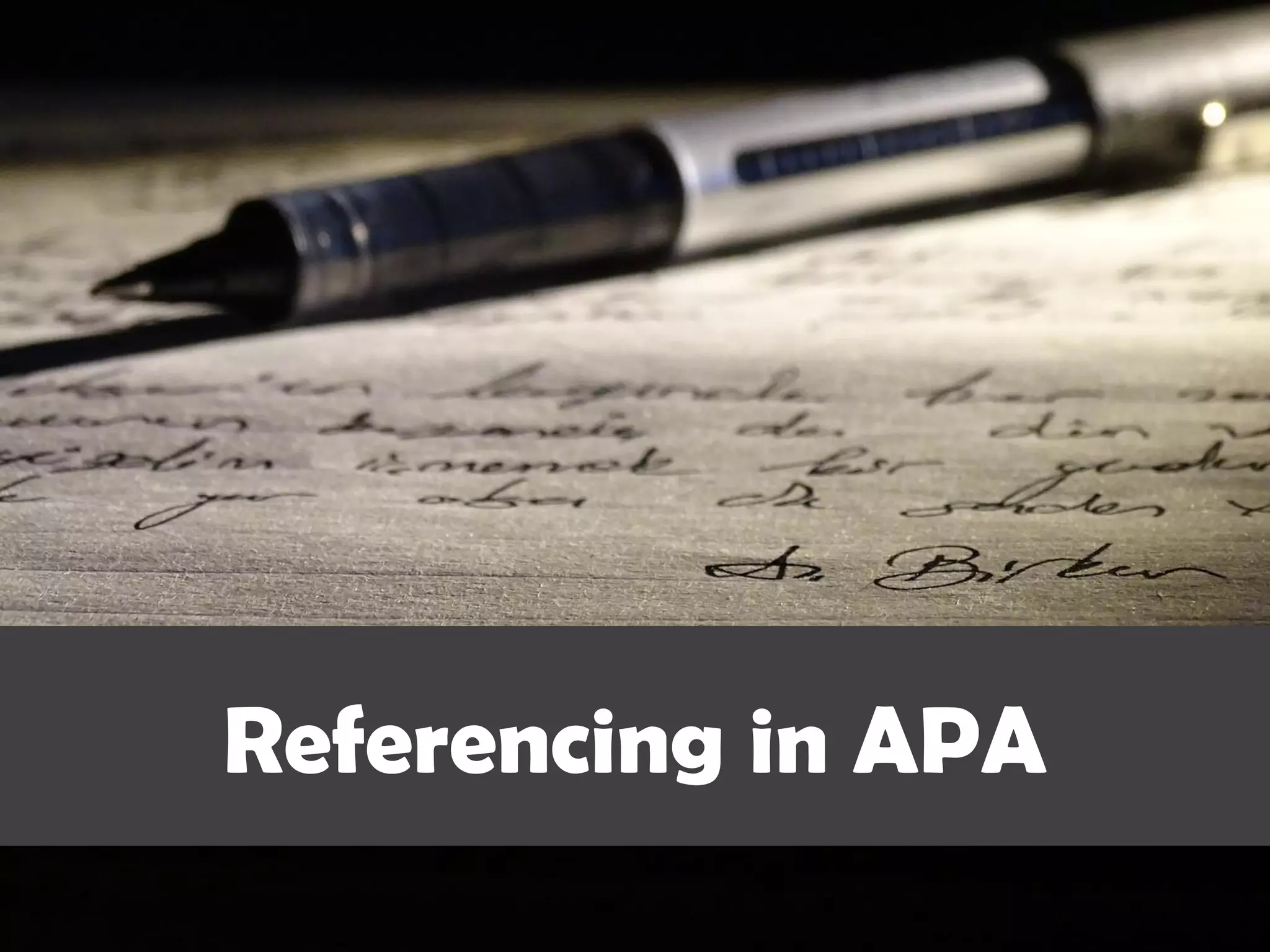 How to cite and reference in APA style | PDF