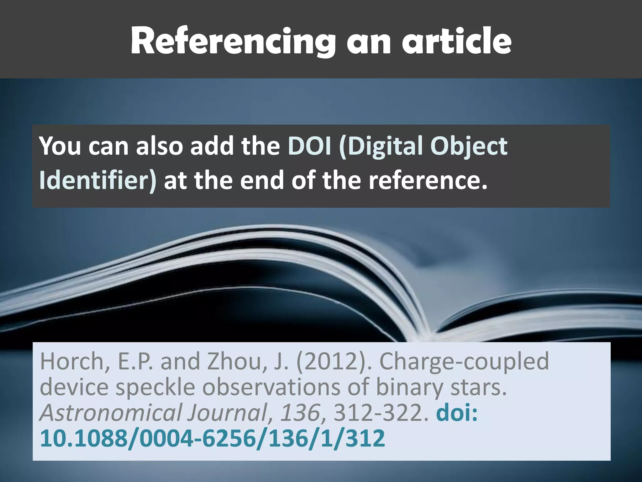How to cite and reference in APA style | PDF