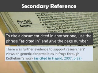How to cite and reference in APA style | PDF