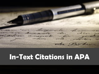 How to cite and reference in APA style | PDF