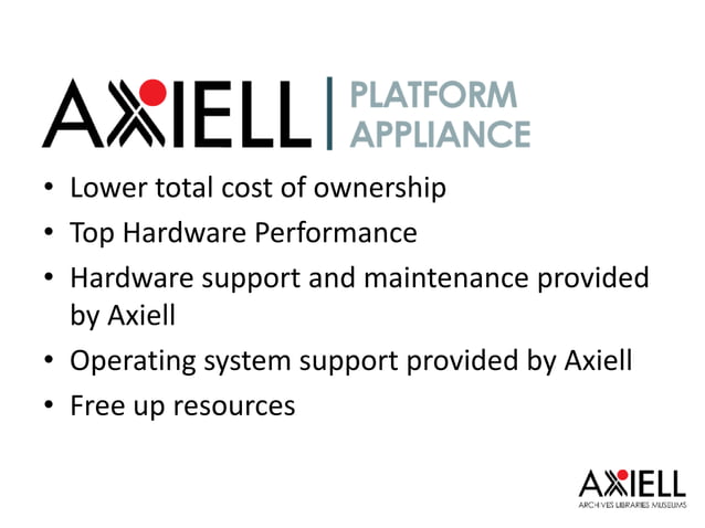 Axiell Platform Appliance | PPTX