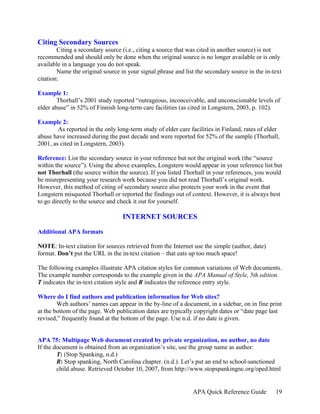 Apa Quick Reference Guide | PDF
