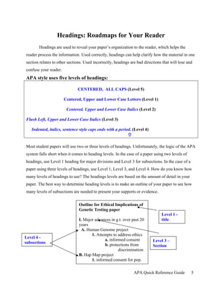 Apa Quick Reference Guide | PDF