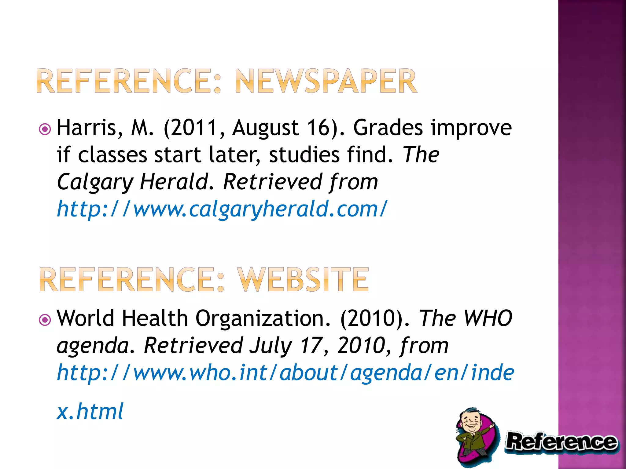 Reference Writing Style: American Psychological Association (APA) | PPTX