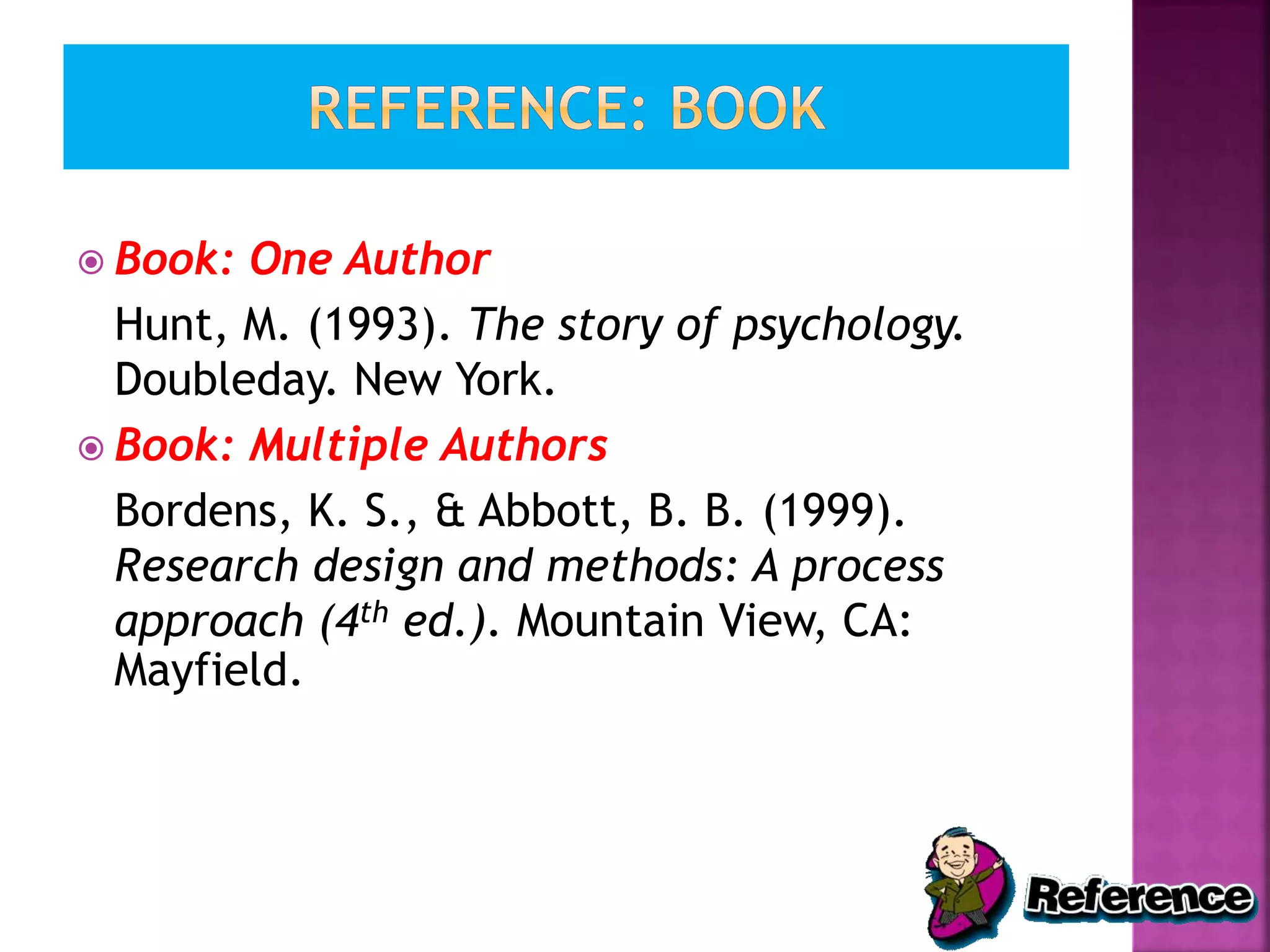 Reference Writing Style: American Psychological Association (APA) | PPTX