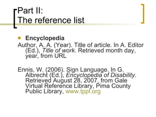 Apa Citation Style | PPT