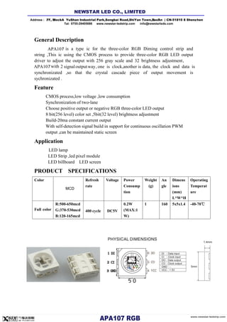 Apa107 rgb pixel led | PDF