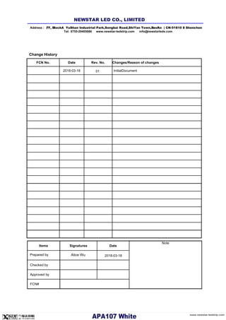 APA107 white color 3000k 4000k 6000k pixel LED SMD Chip | PDF