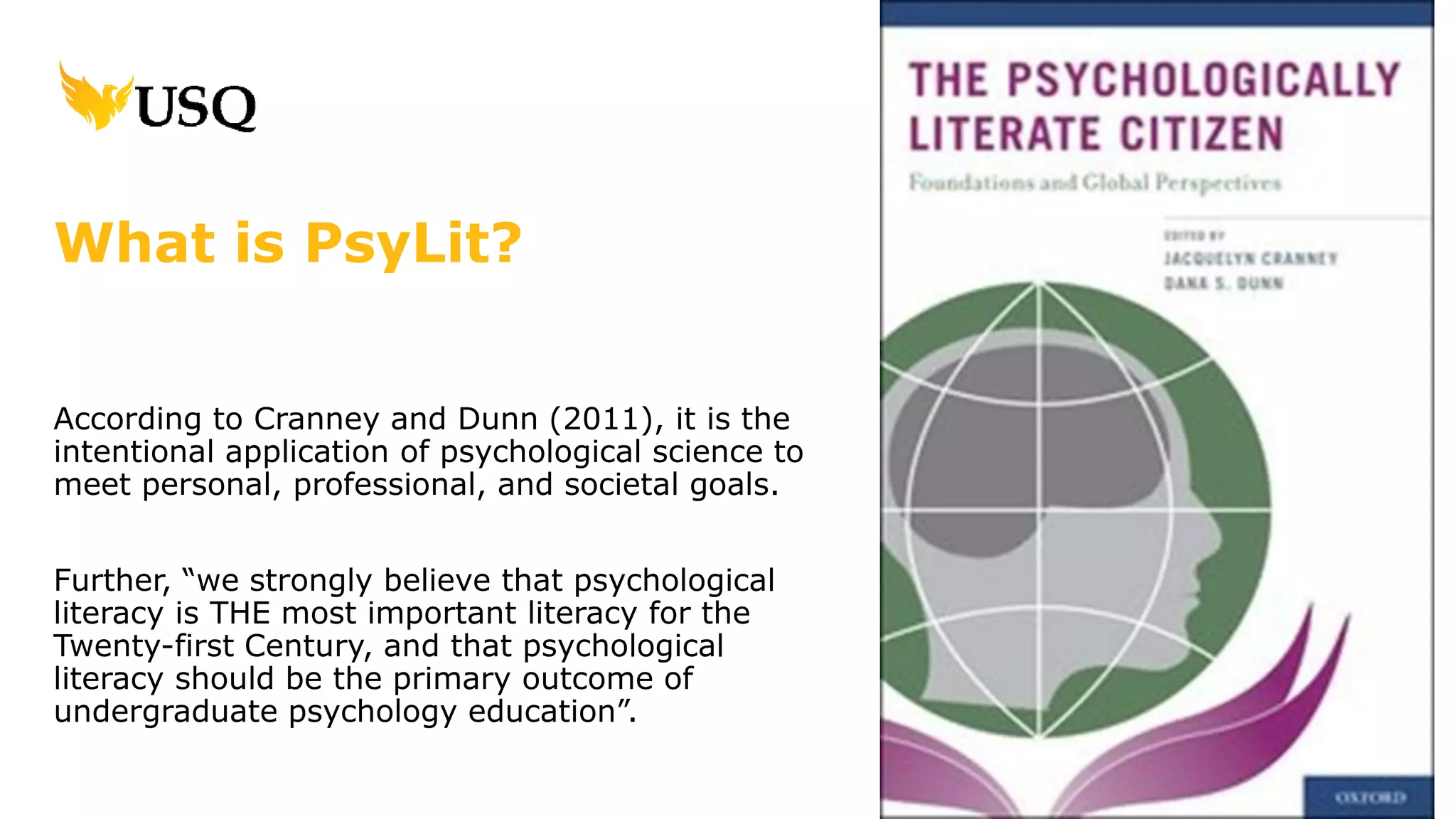 Psychological literacy: What is it and how do we measure it? | PPTX