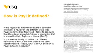 Psychological literacy: What is it and how do we measure it? | PPTX