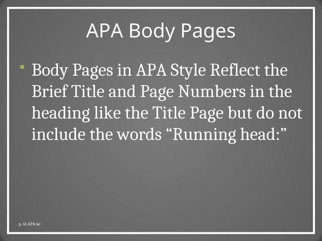 APA1 Basics Presentation for Students of | PPT