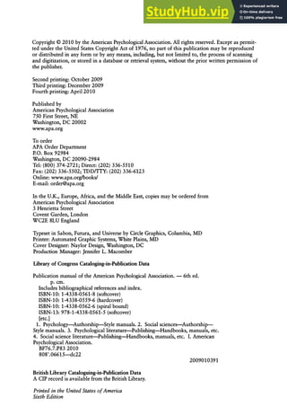 APA 6TH EDITION FULL BOOK | PDF
