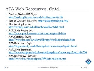 APA 6th Ed Tutorial v10 | PPT