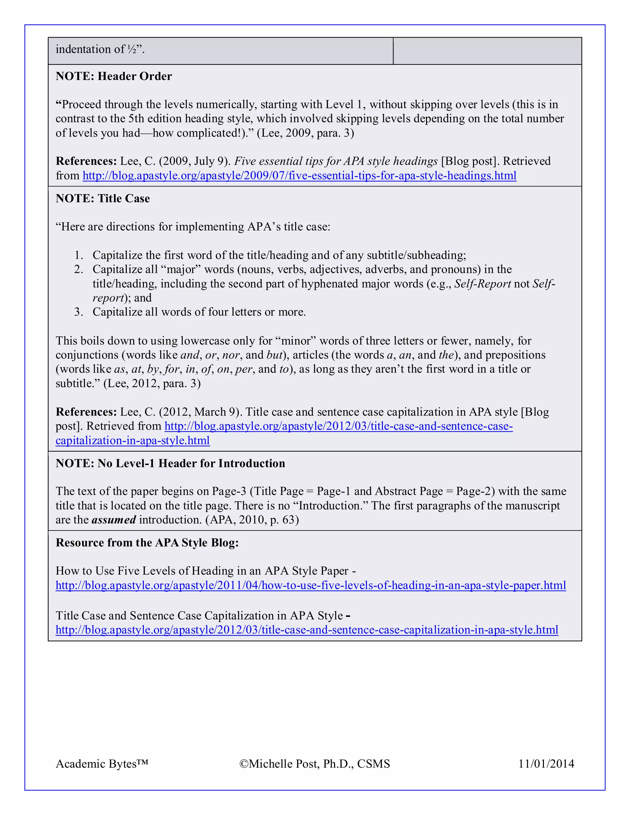 Apa 6th Headers | PDF