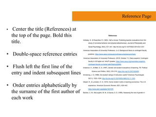 apa format 7 version for reporting masteral | PPT