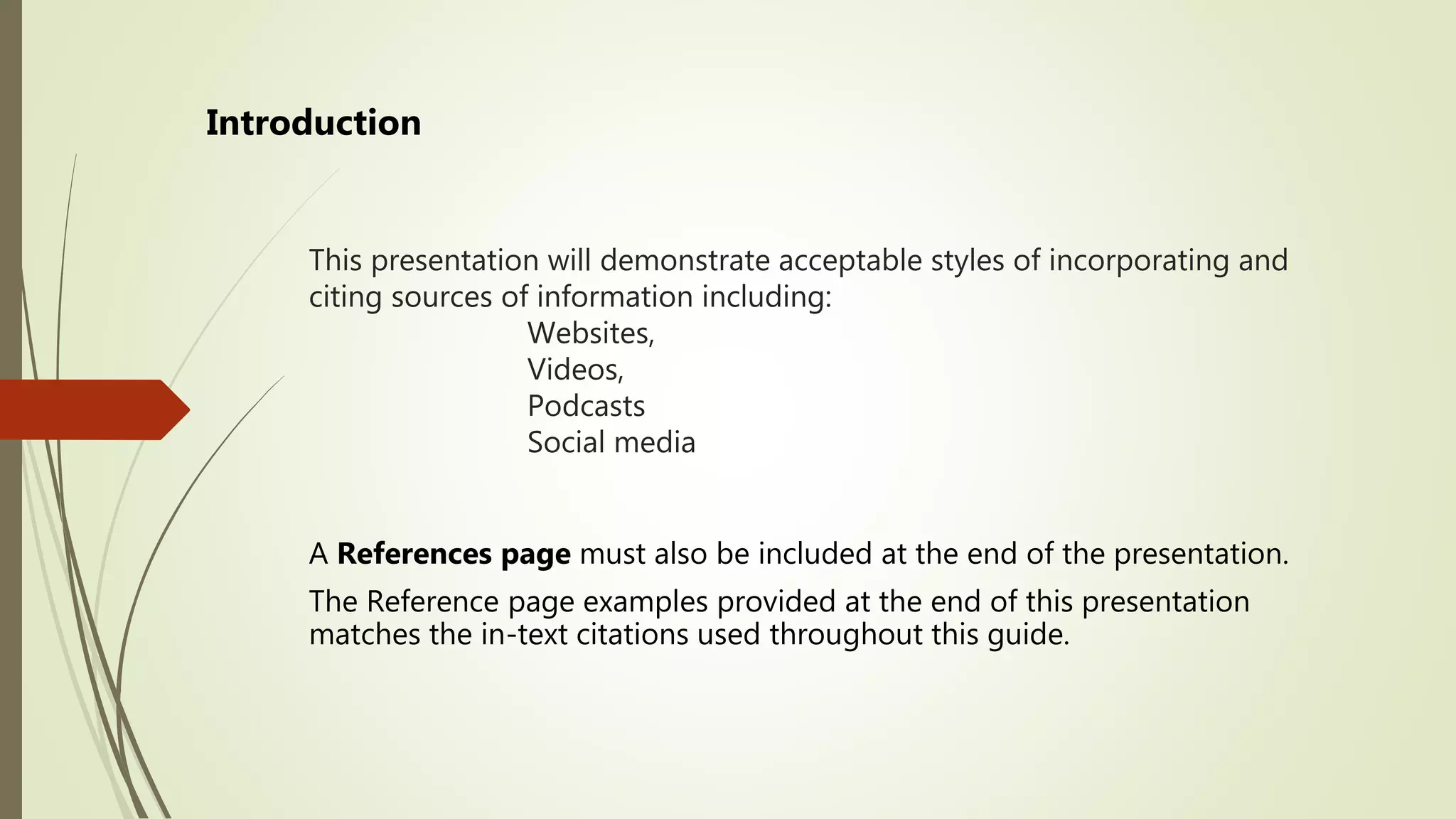 Creating APA 7 Citations in a Power Point Presentation | PPTX