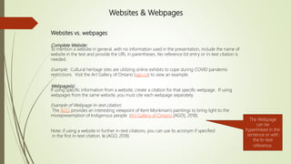 Creating APA 7 Citations in a Power Point Presentation | PPTX