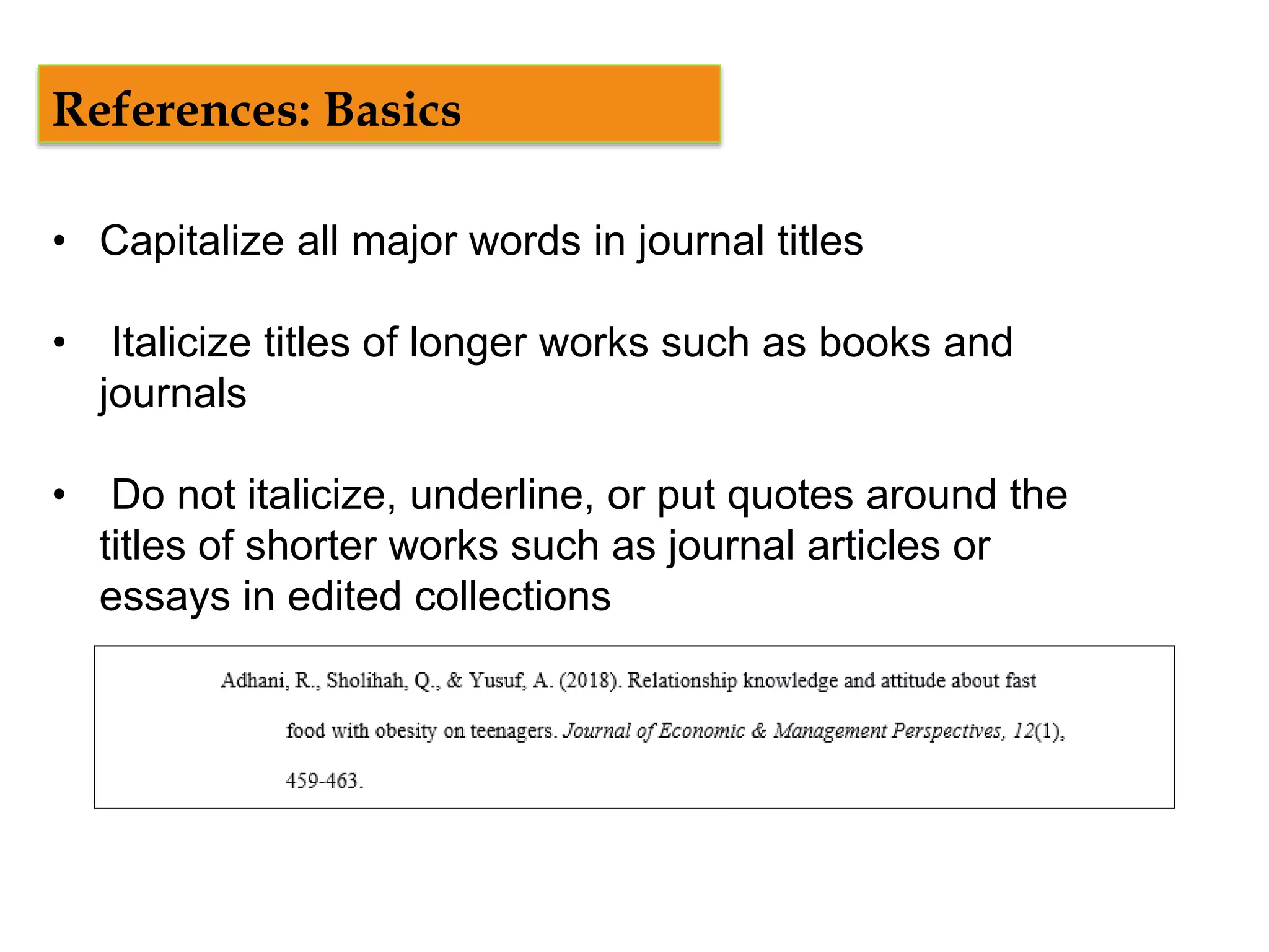 APA (7th Edition) Formatting and Style Guide | PPT