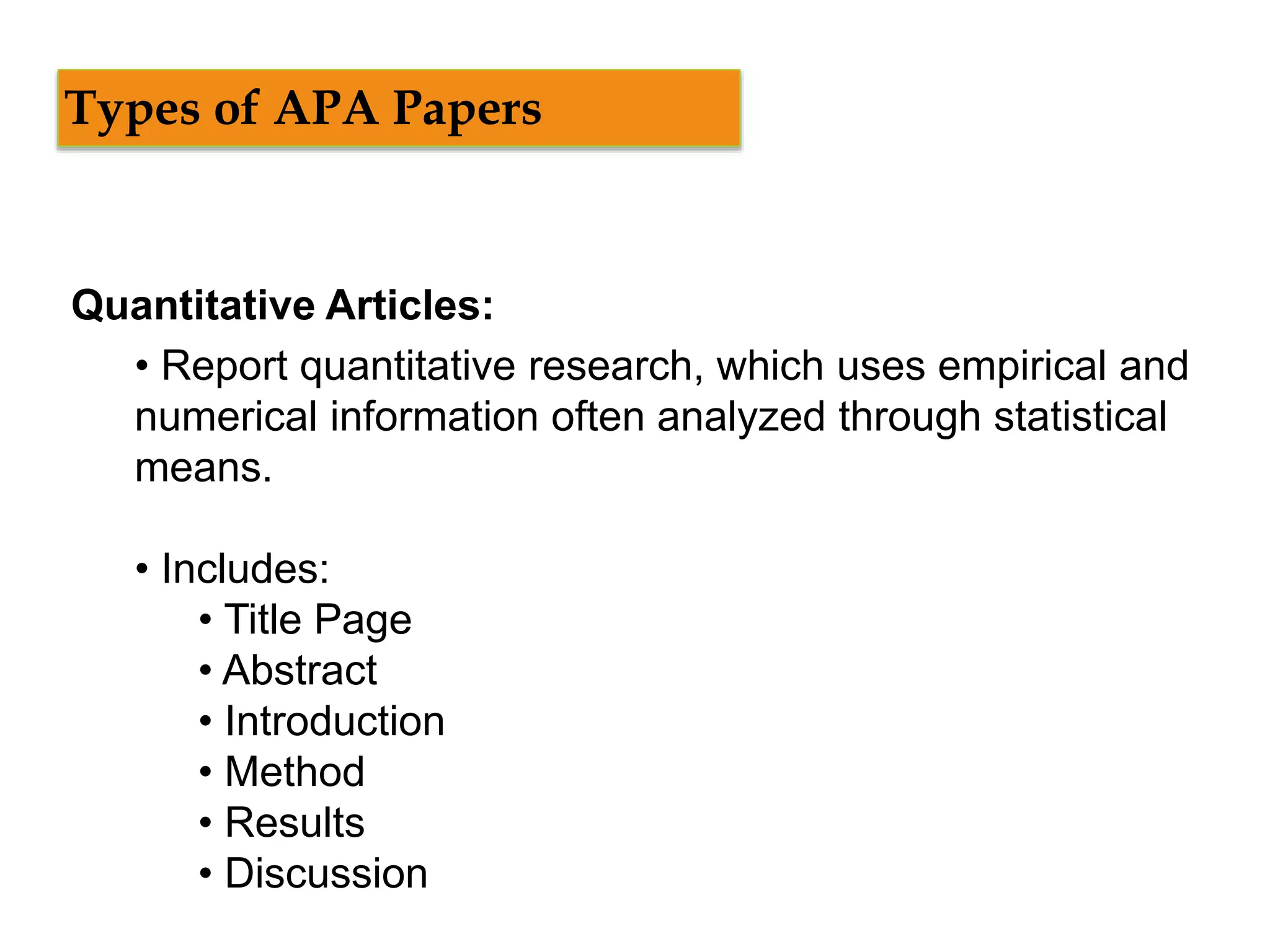 APA (7th Edition) Formatting and Style Guide | PPT