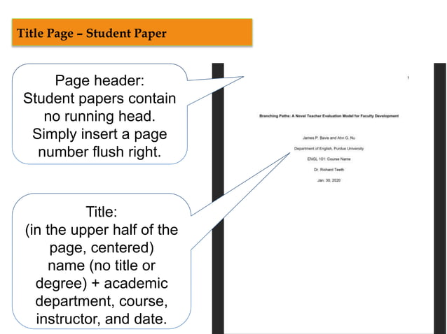APA (7th Edition) Formatting and Style Guide | PPT | Educational ...
