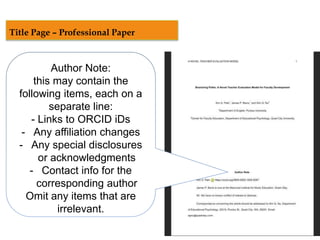 APA (7th Edition) Formatting and Style Guide | PPT